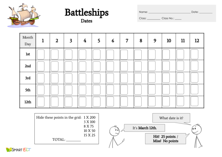 Battleships – Dates | Smart ELT